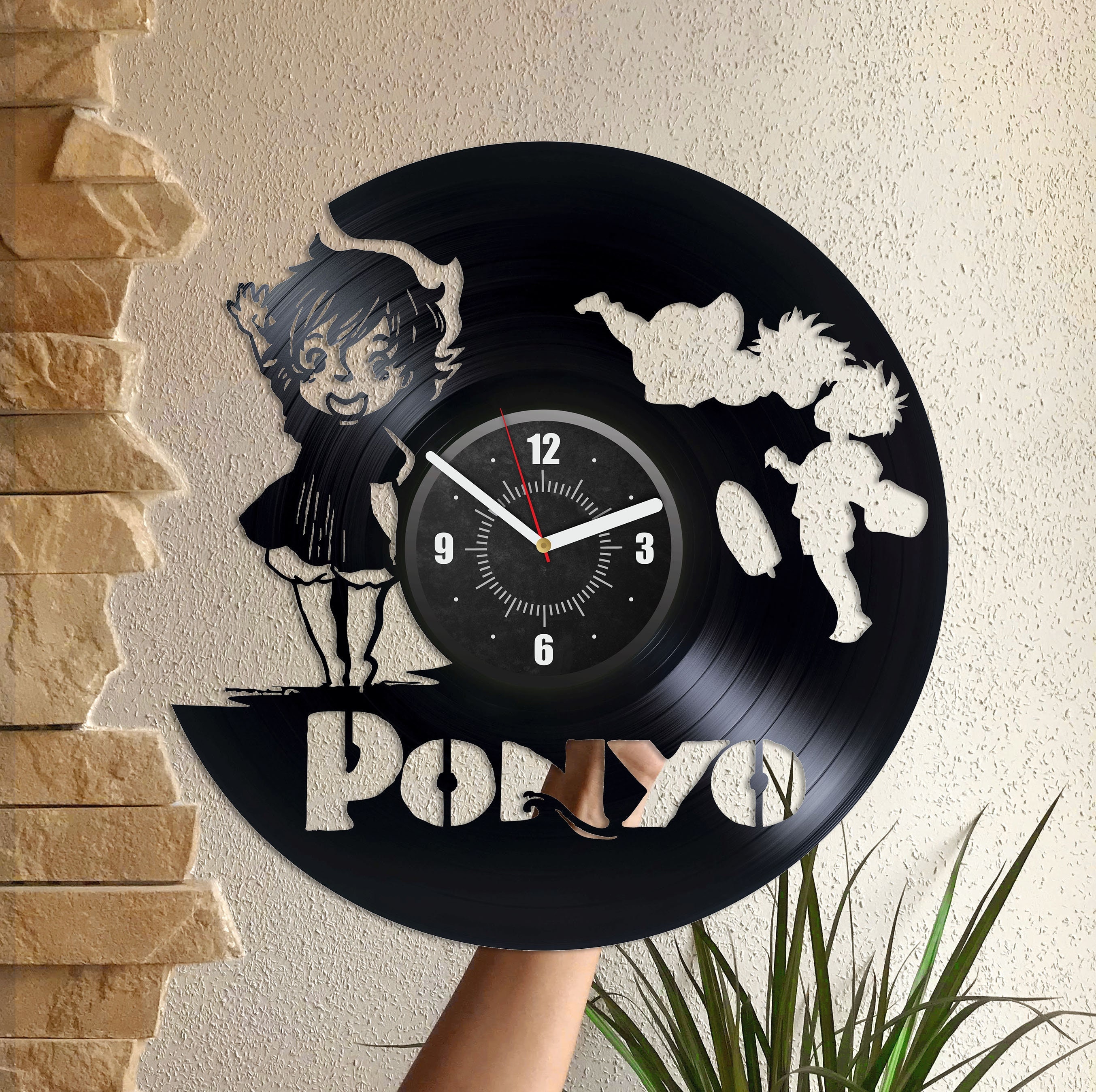 Ponyo Vinyl Record Cute Wall Clock Anime Character Artwork - Etsy