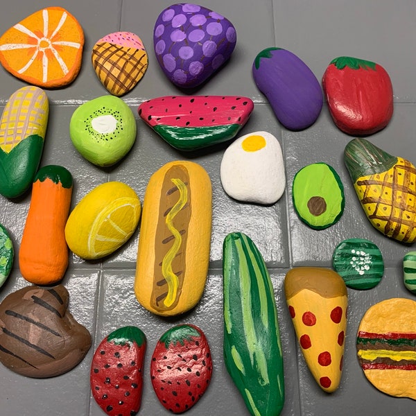 Painted Rocks Food - Etsy