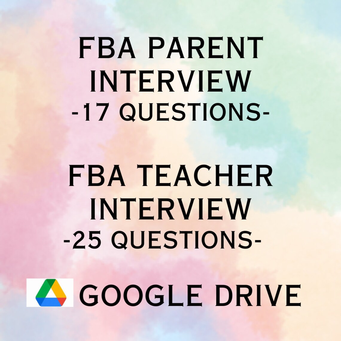 FBA Interview Google Form Bundle, FBA Parent Interview, FBA Teacher ...