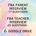FBA Interview Google Form Bundle, FBA Parent Interview, FBA Teacher ...