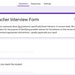 FBA Teacher Interview Google Form, Functional Behavior Assessment ...