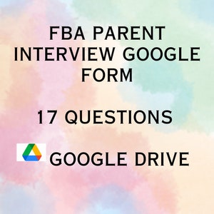 FBA Parent Interview Google Form, Functional Behavior Assessment ...