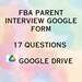 FBA Parent Interview Google Form, Functional Behavior Assessment ...