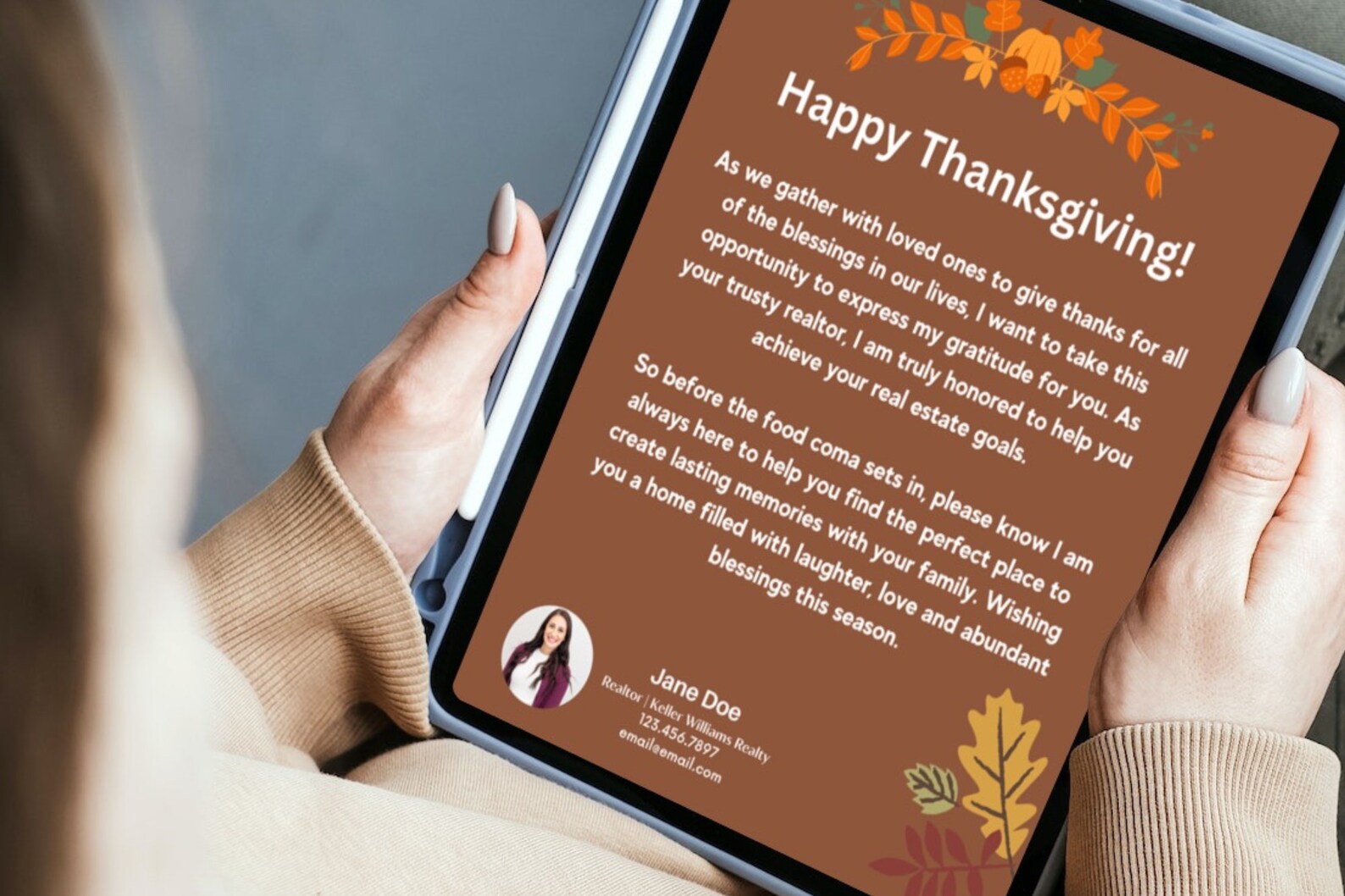 Happy Thanksgiving Real Estate Email Newsletter Template | Edit in ...