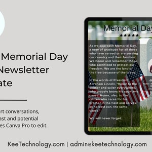 Happy Memorial Day Real Estate Email Newsletter Template - Etsy