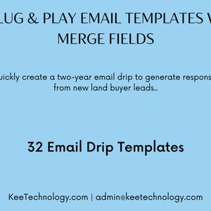 Real Estate Email Drip Templates, Land Buyer Leads (digital Download ...