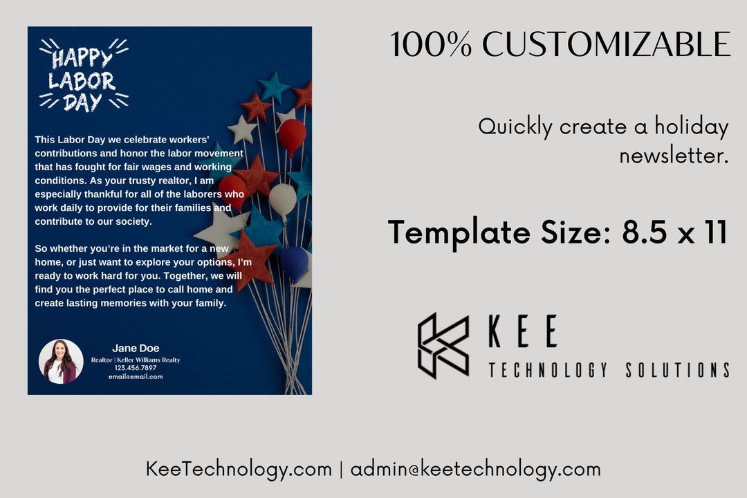 Happy Labor Day Real Estate Email Newsletter Template | Edit in Canva ...