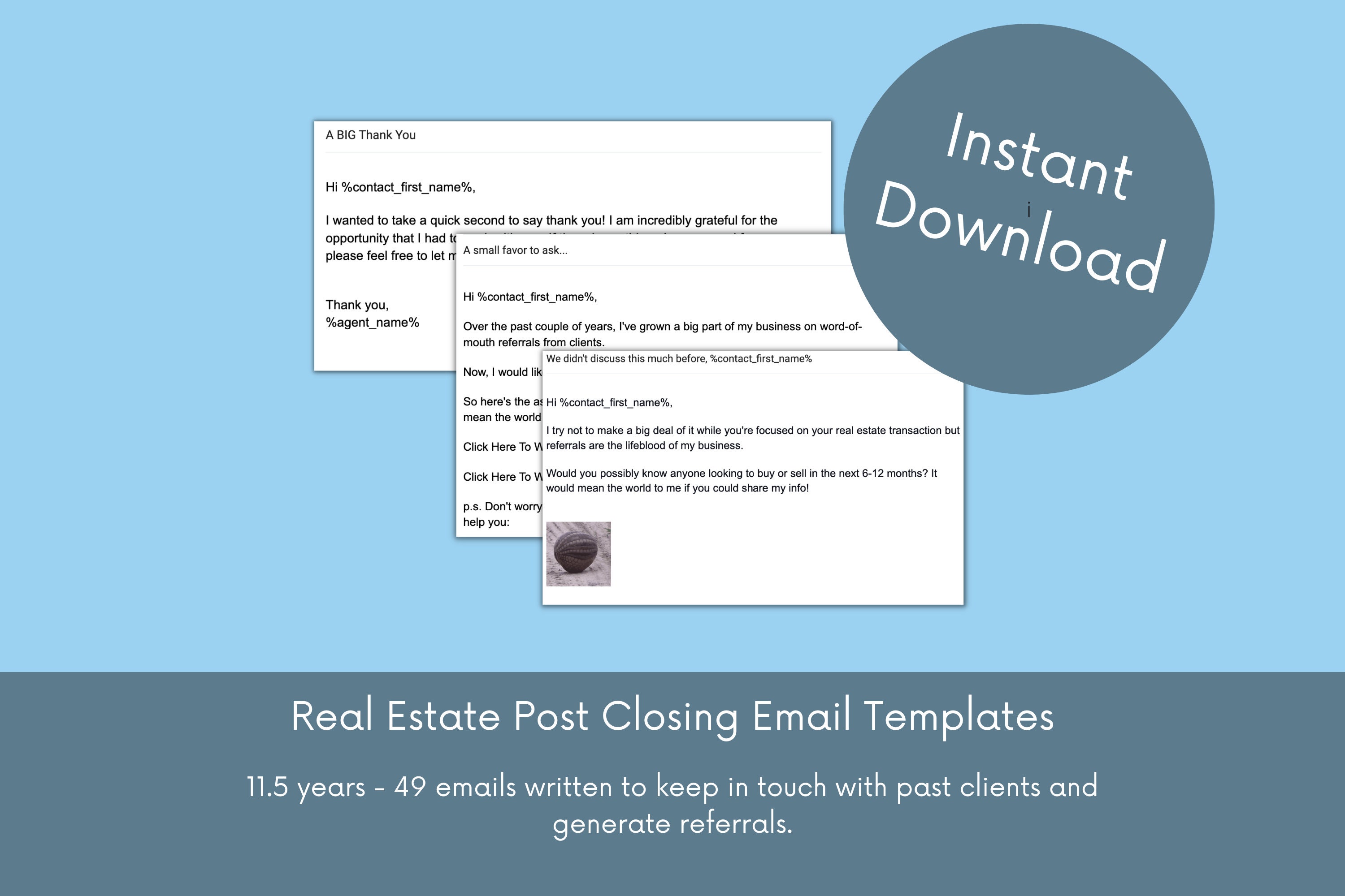 PAST CLIENT Email Drip Templates for Real Estate Agents, 49 Instant ...