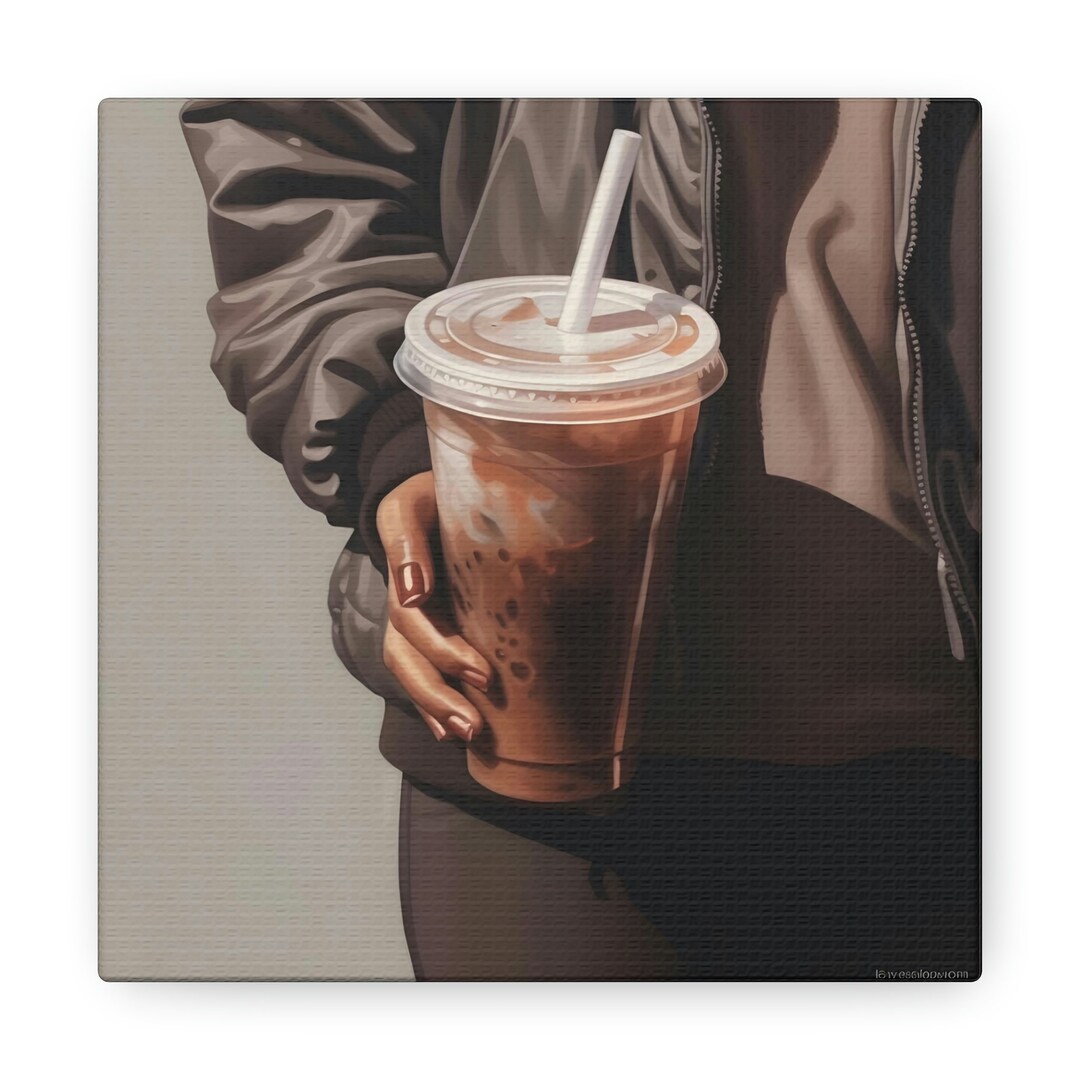 Iced Coffee Art: Café Style Animated Gif Portrait Unique - Etsy