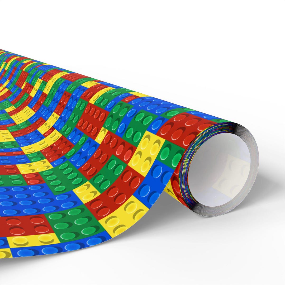 Building Blocks Wrapping Paper, Blocks Gift Wrap, Gifts for Kids, Gift ...