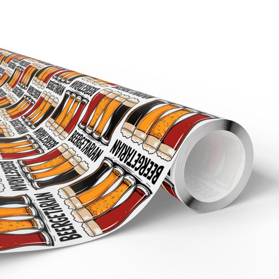 Beer Wrapping Paper, Beergetarian Gift Wrap, Beer Lovers, Beer Gift ...
