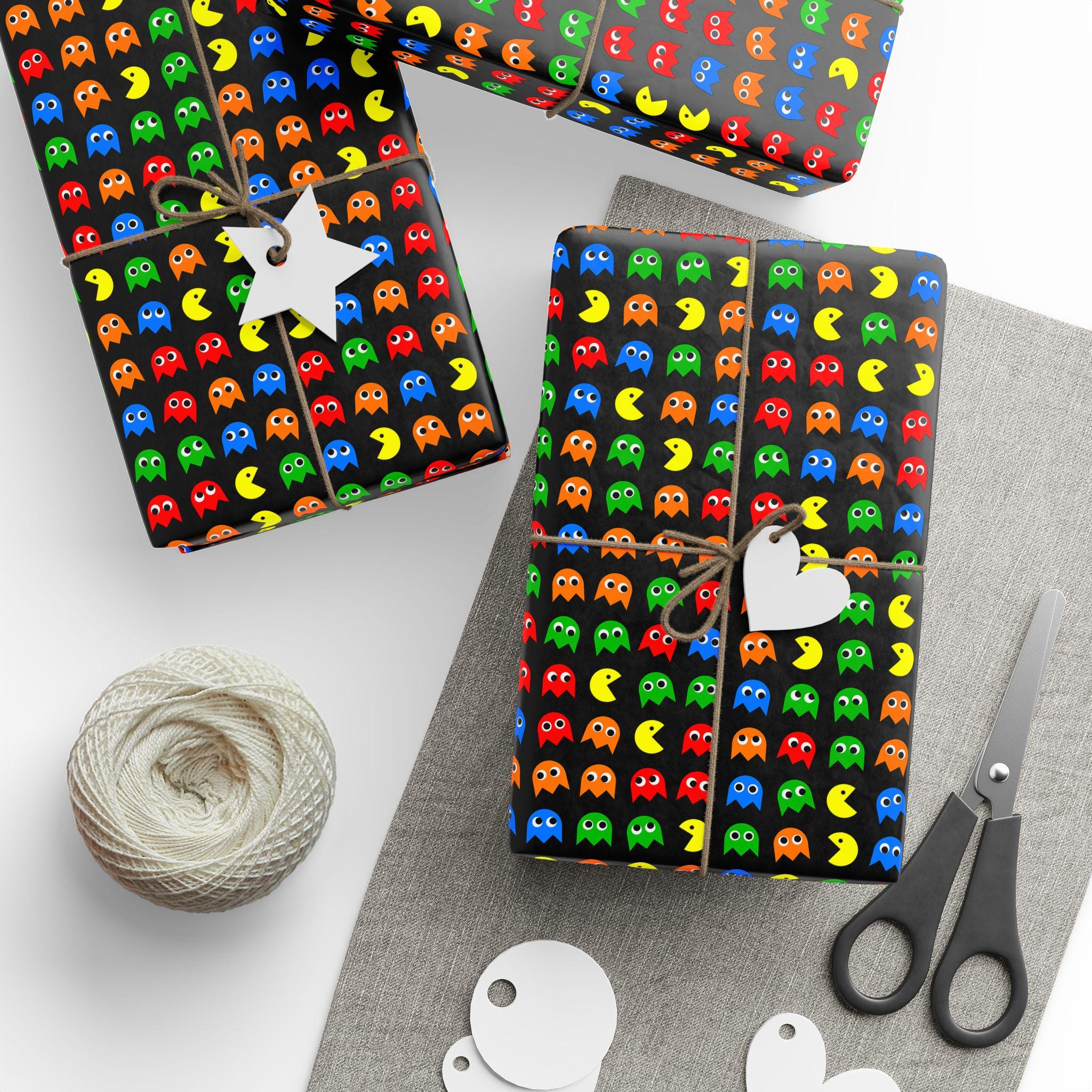 Retro Video Game Wrapping Paper, Gaming Gift Wrap, Gamer Wrapping Paper ...