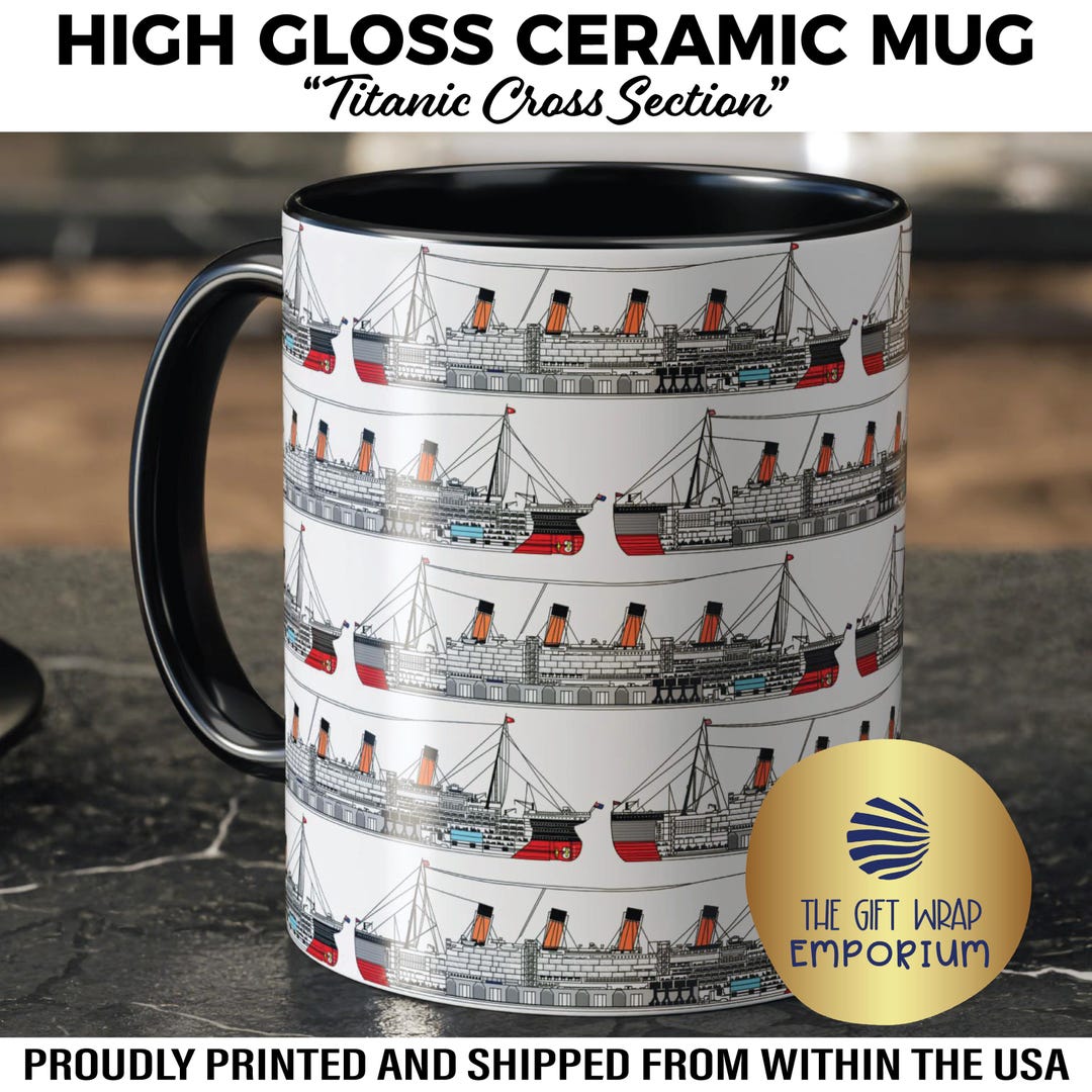 Titanic Cross Section Ceramic Mug, Nautical Mug Gift, Titanic Mug ...