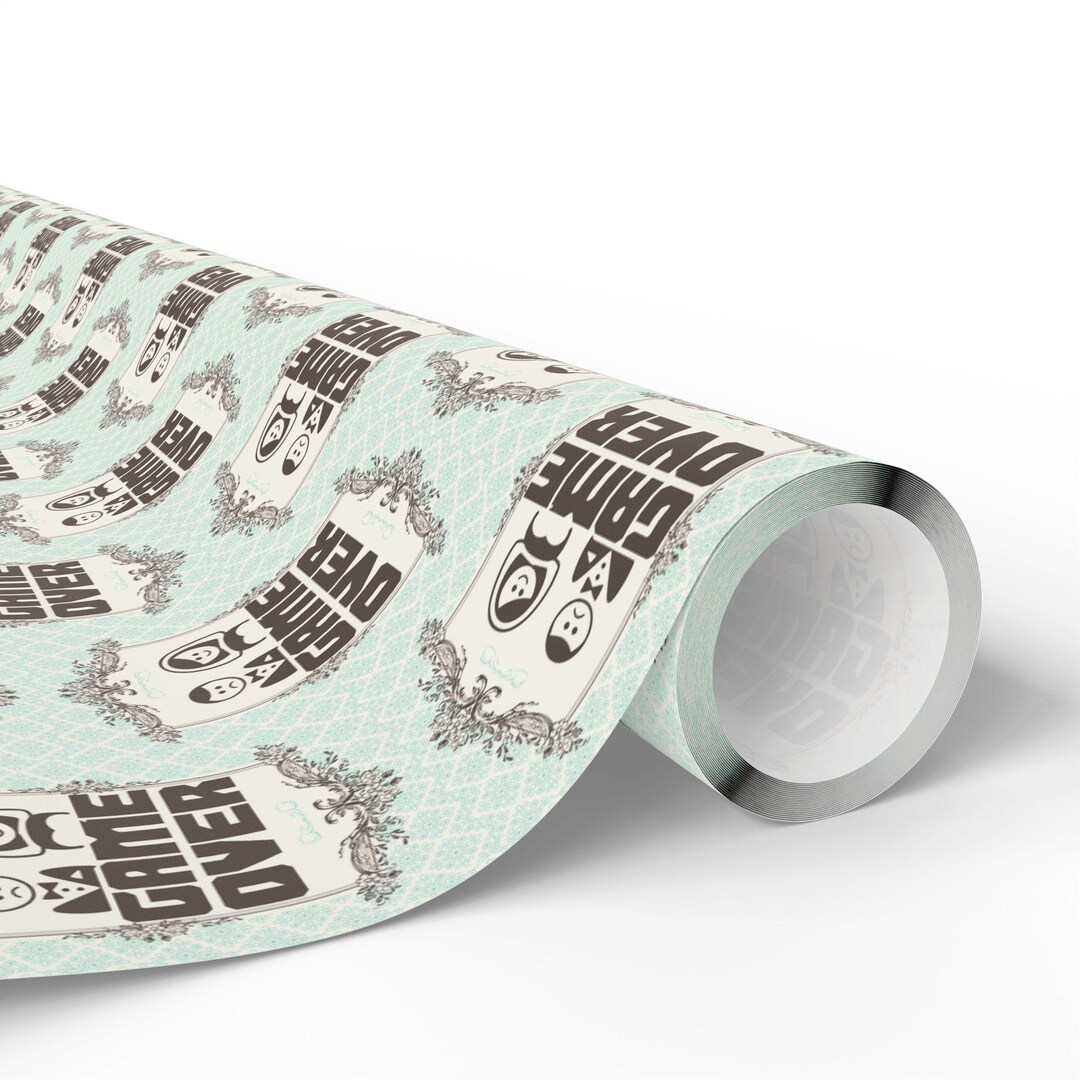 Game Over Prank Wedding Wrapping Paper, Funny Marriage Gift Wrap, Groom ...