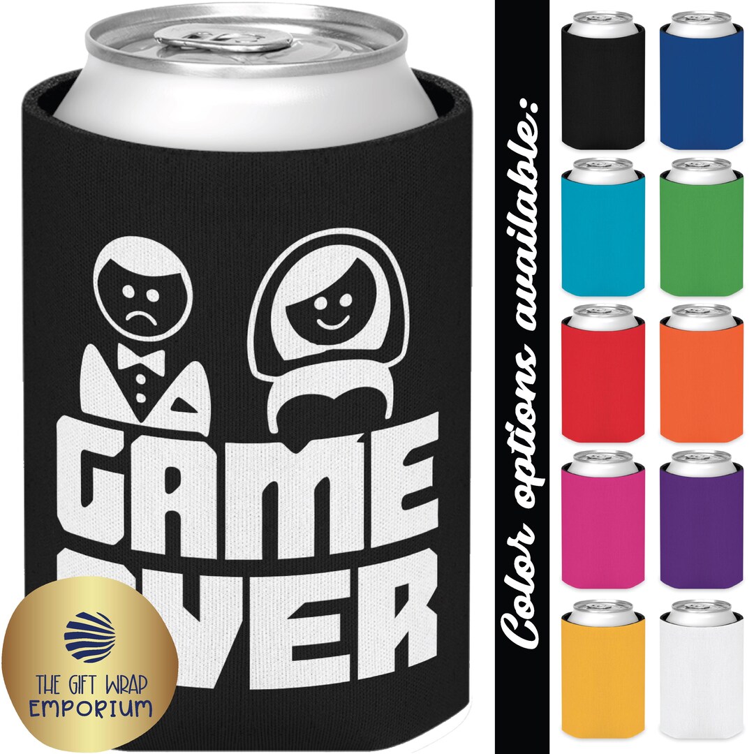 Funny Marriage Game Over Collapsible Can Cooler Beer Soda Keep Drinks ...