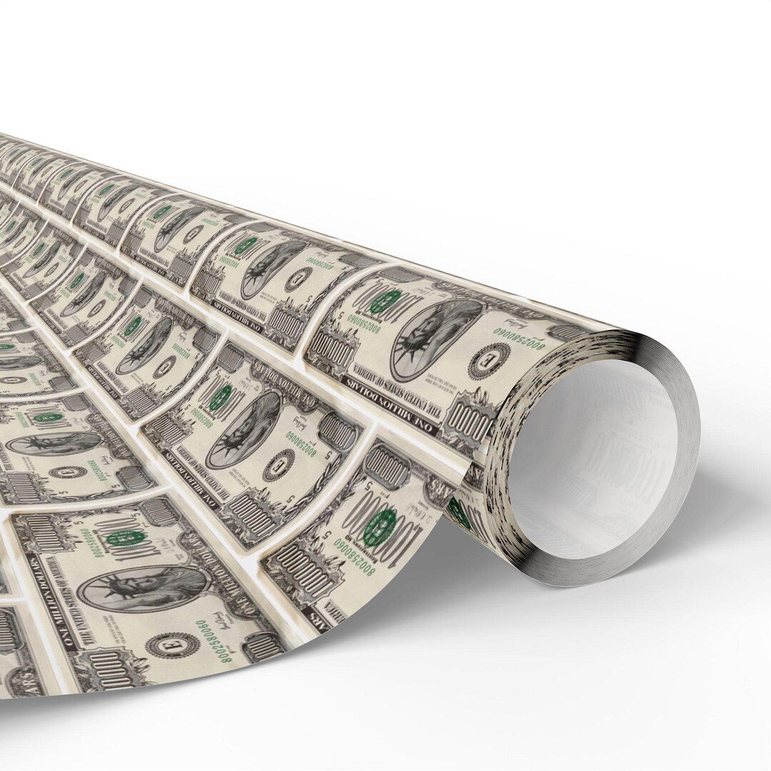Fake One Million Dollars Wrapping Paper, Million Dollars Gift Wrap ...