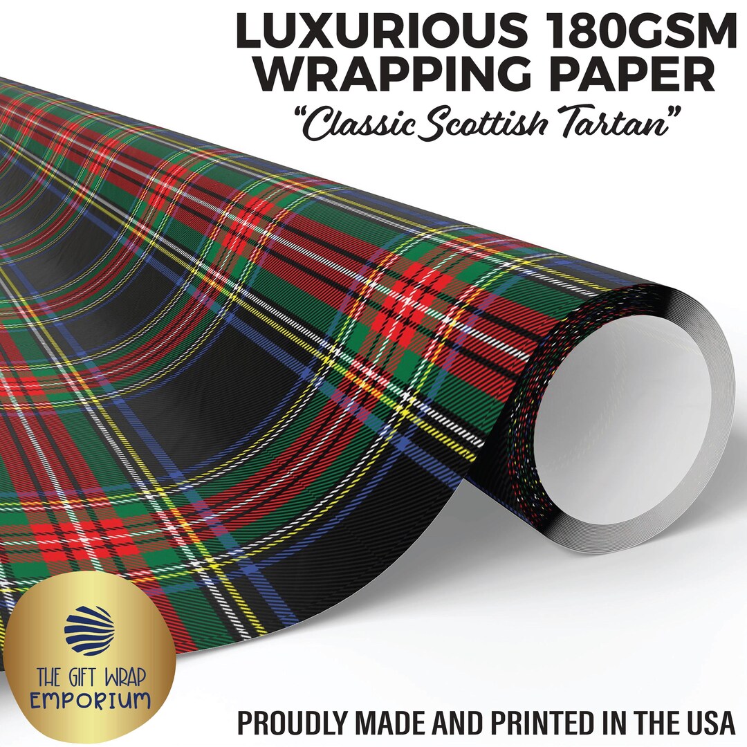 Classic Scottish Tartan Wrapping Paper, Traditional Scottish Tartan ...
