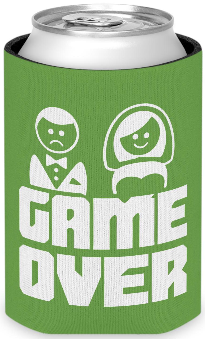 Funny Marriage Game Over Collapsible Can Cooler Beer Soda Keep Drinks ...