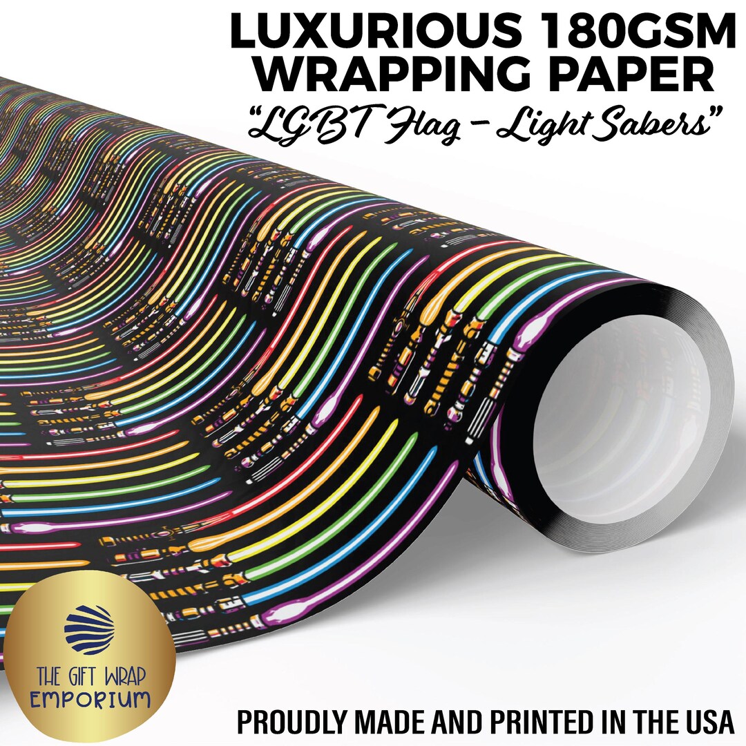 LGBT Flag Wrapping Paper, LGBT Gift Wrap, Rainbow Pride, Gay Pride ...