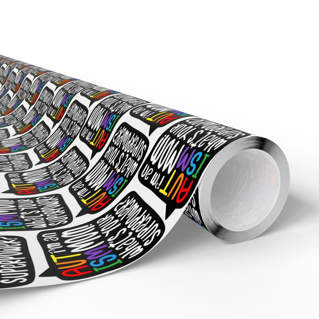 Autism Mom Wrapping Paper, I'm an Autism Mom What's Your Superpower ...