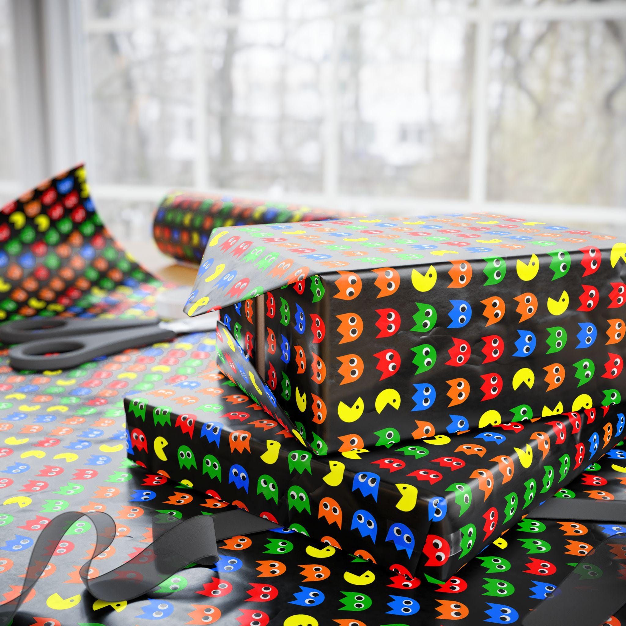 Retro Video Game Wrapping Paper, Gaming Gift Wrap, Gamer Wrapping Paper ...