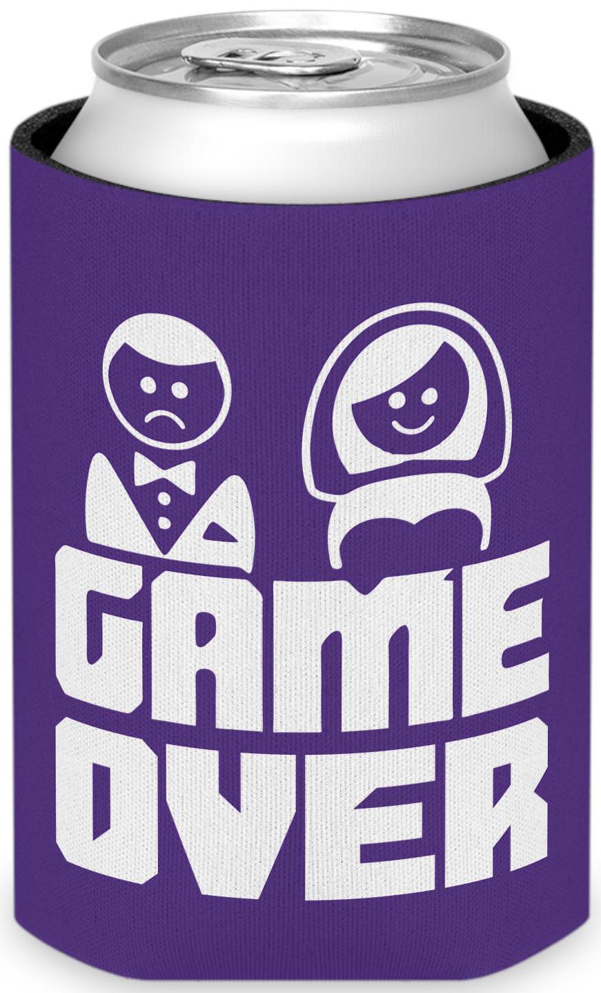 Funny Marriage Game Over Collapsible Can Cooler Beer Soda Keep Drinks ...