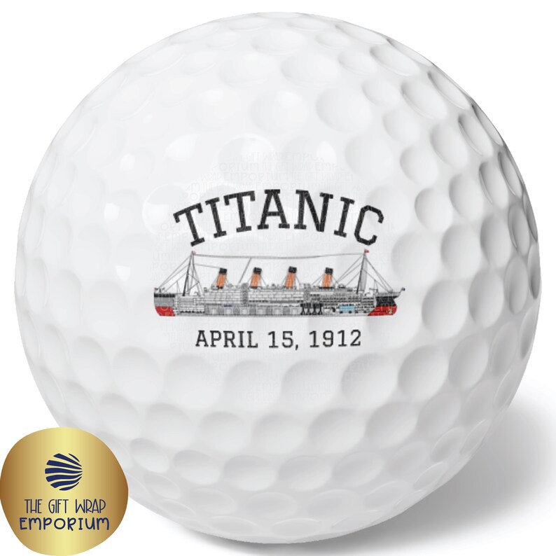 Titanic Cross Section Golf Balls Set, Titanic Golf Balls, Titanic ...