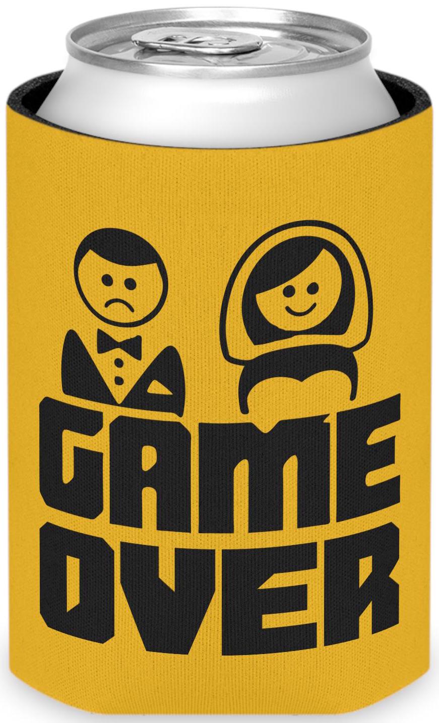 Funny Marriage Game Over Collapsible Can Cooler Beer Soda Keep Drinks ...