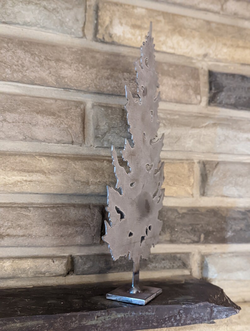 Table Top Steel Trees, Metal Trees, Christmas Trees, Winter Decor, Raw ...