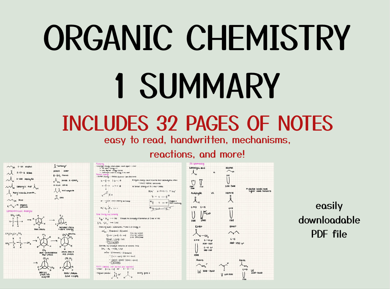 Organic Chemistry Cheat Sheet