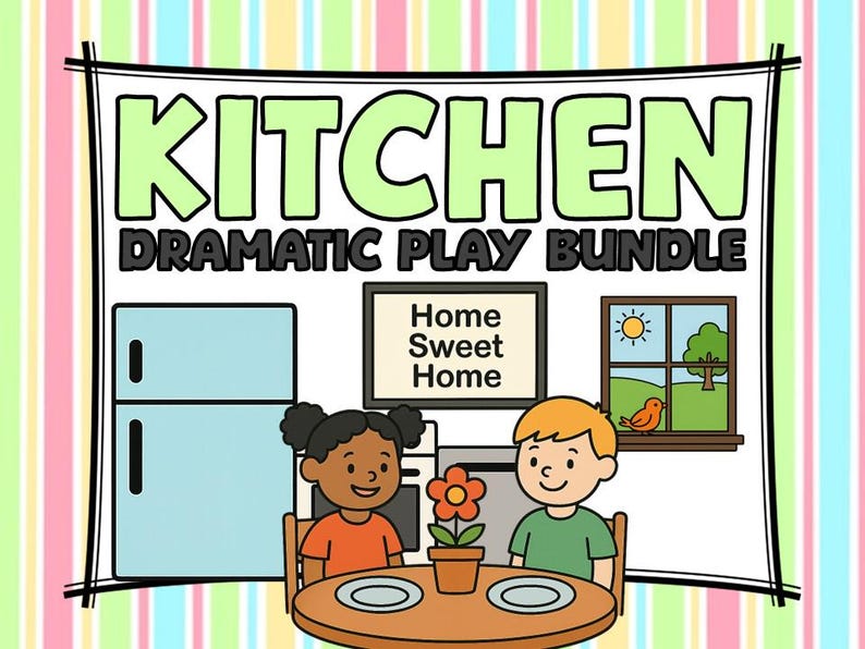 Kitchen Dramatic Play Printable Bundle | Pretend Play Center ...