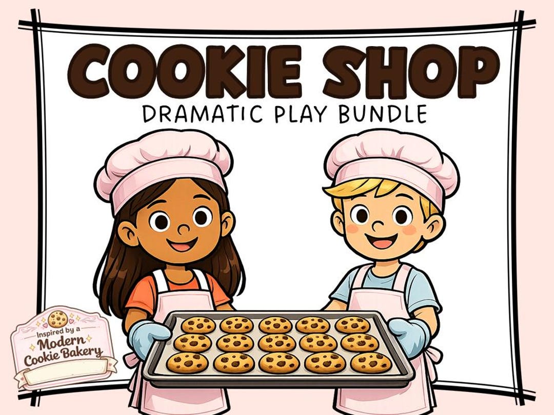 Cookie Shop Dramatic Play Bundle | Bakery Pretend Play Center for Prek ...