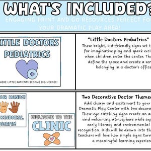 Doctor’s Office Dramatic Play Bundle: Charts, Signs & Printables (ages ...