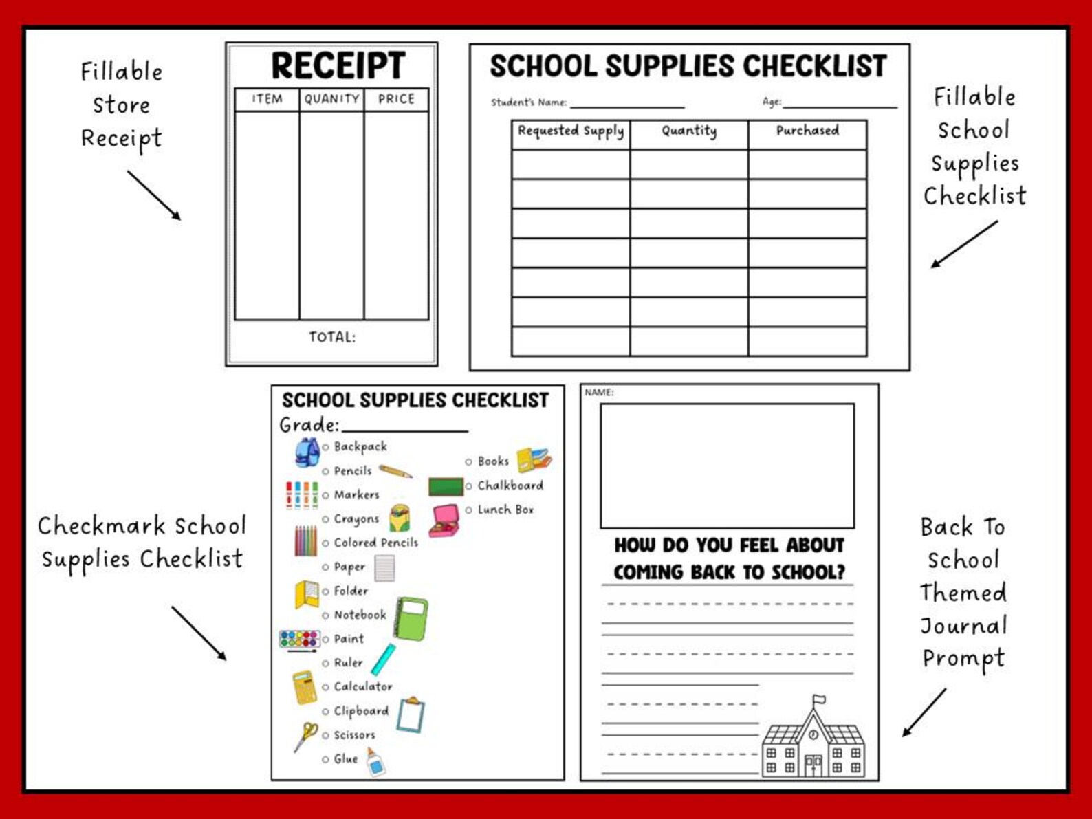 Target Back to School Dramatic Play Set: Printable Classroom Activity ...