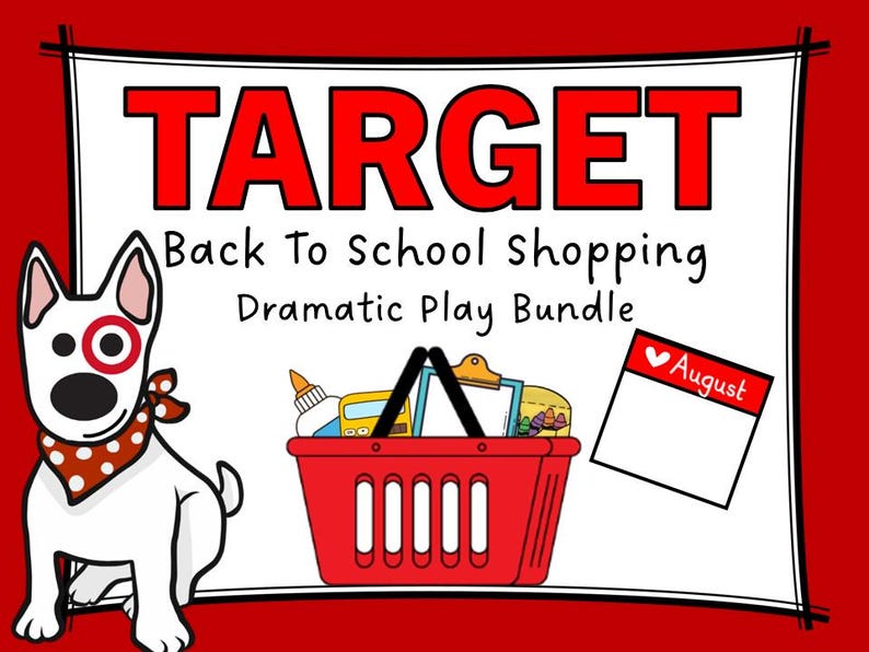 Target Back to School Shopping Dramatic Play Set - Printable Classroom ...