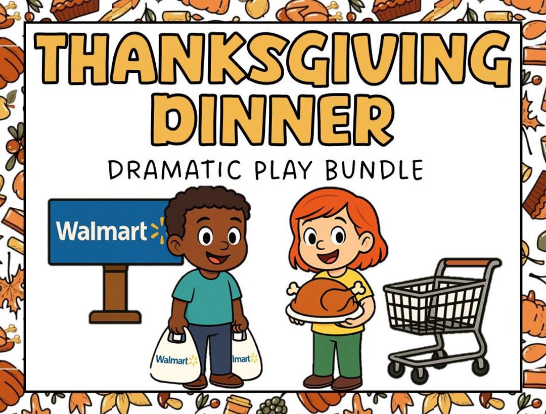 Thanksgiving Walmart Shopping Dramatic Play Center – Holiday Pretend ...
