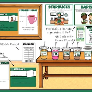 Starbucks Dramatic Play Bundle: Preschool Coffee Shop Role Play - Etsy