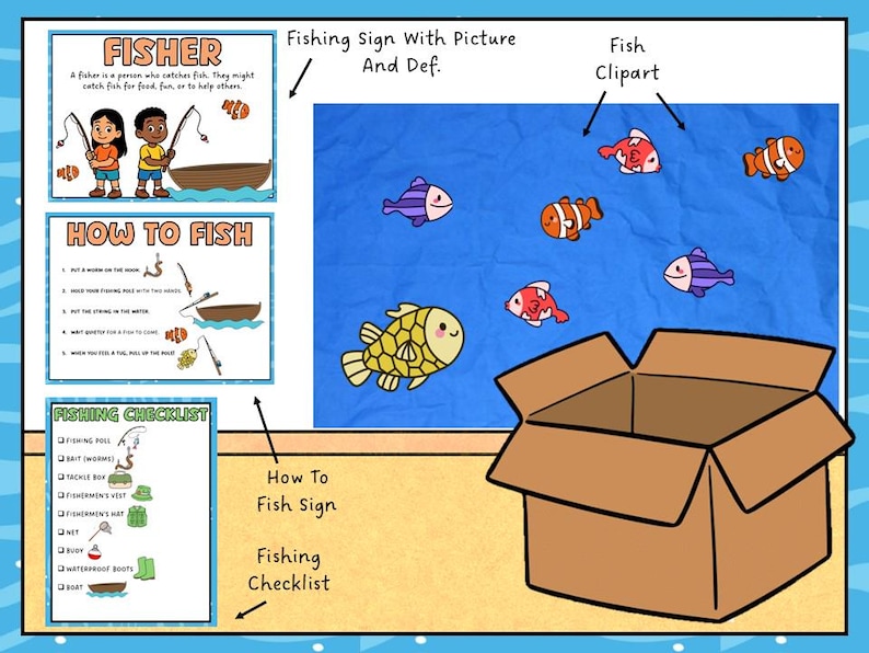 Fishing Dramatic Play Center: Signs, Props, Labels & Literacy-math ...
