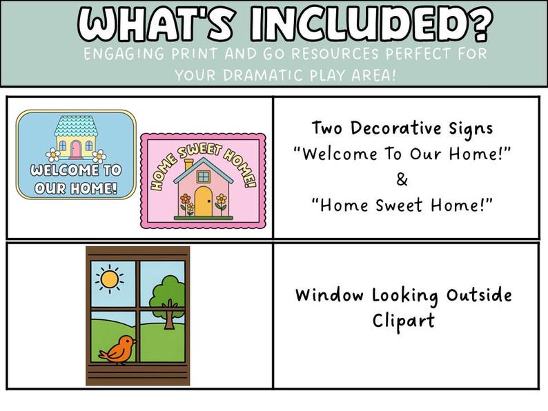 Kitchen Dramatic Play Printable Bundle | Pretend Play Center ...