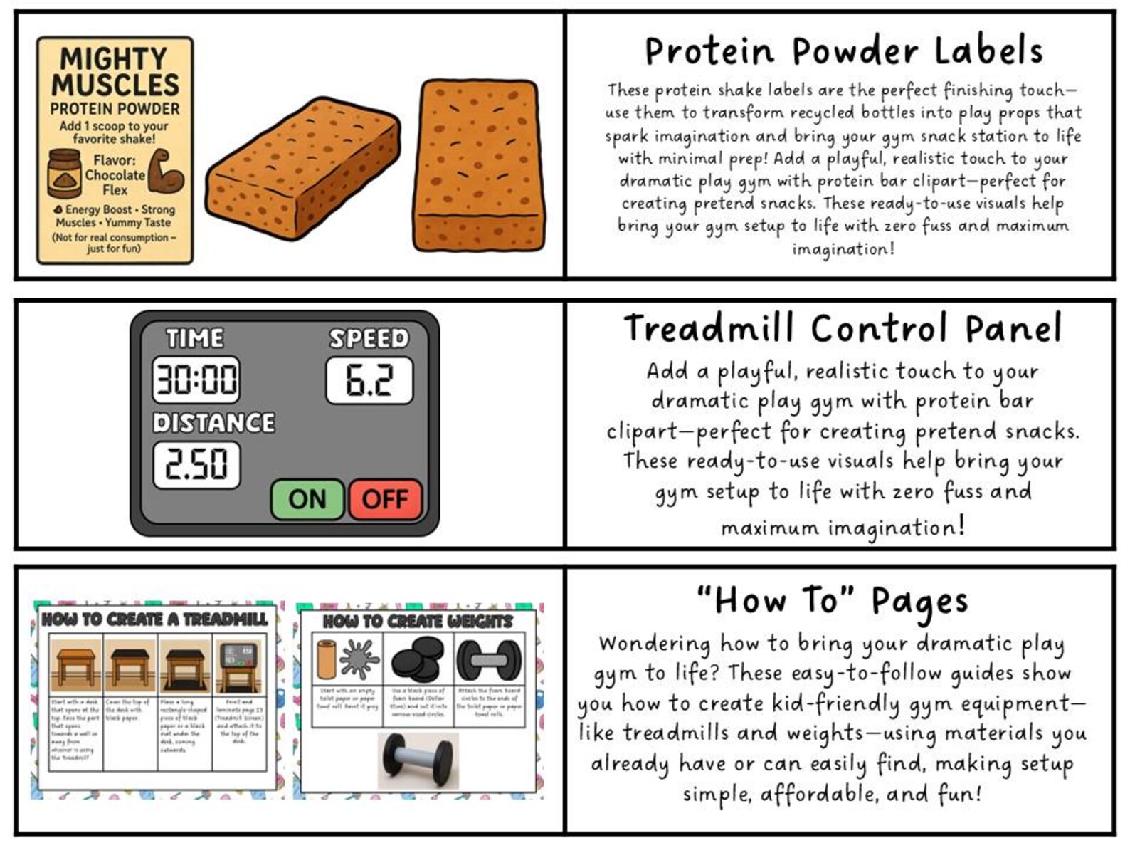 Preschool Gym Dramatic Play Bundle: Pretend PE Center Props - Etsy