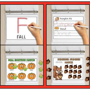 Fall Busy Book for Preschool/kindergarten | Tracing, Matching + Turkey ...