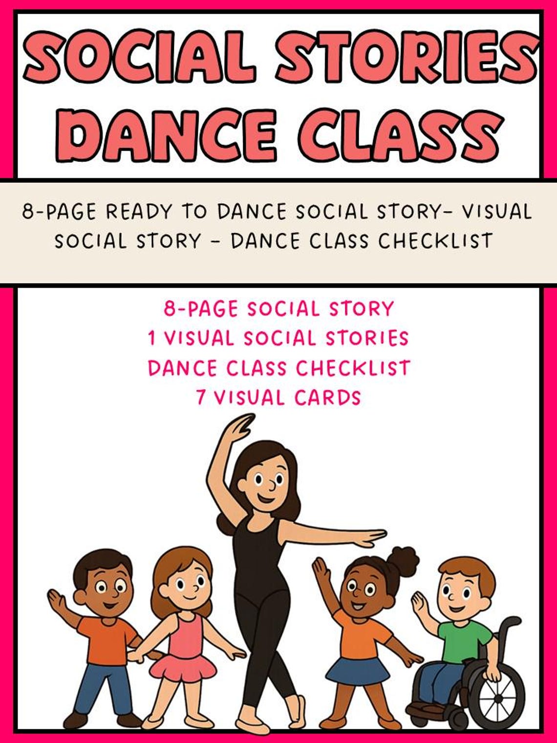 Dance Class Social Story Behavior Checklist | Visual Rules ...