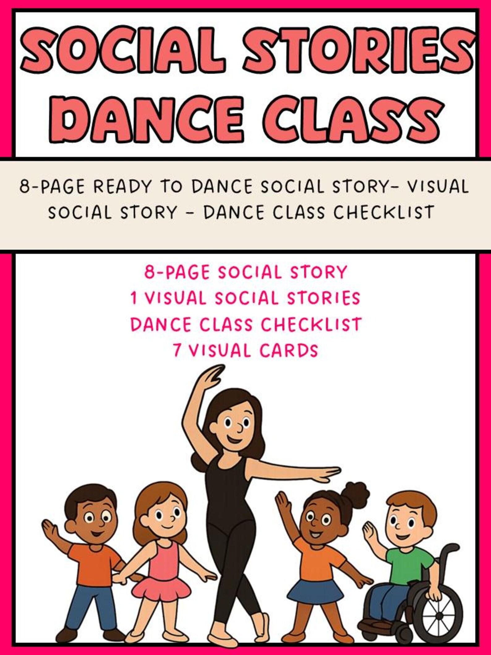 Dance Class Social Story Behavior Checklist | Visual Rules ...