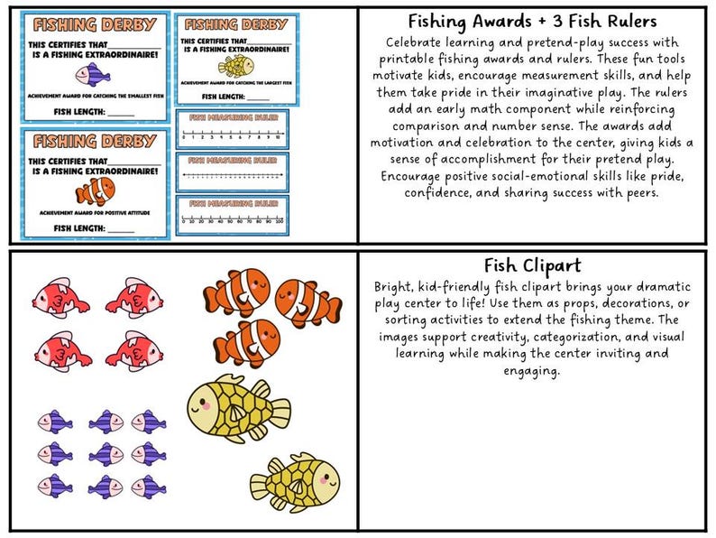 Fishing Dramatic Play Center: Signs, Props, Labels & Literacy-math ...