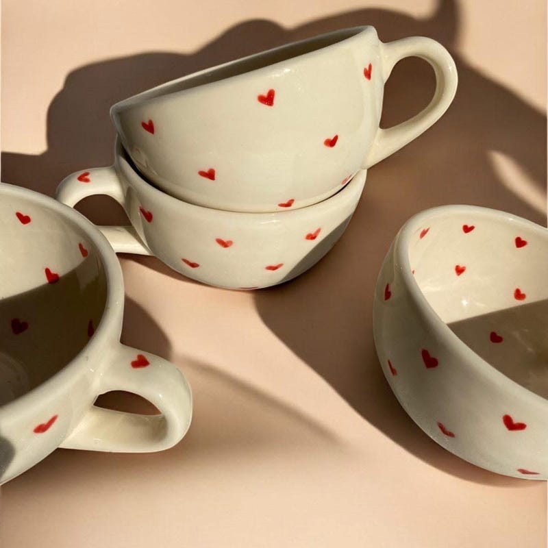 Red Heart Mug - Etsy