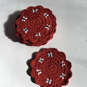 Mexican Barro Style Crochet Coaster Mexican Home Decor Mexican Barro ...