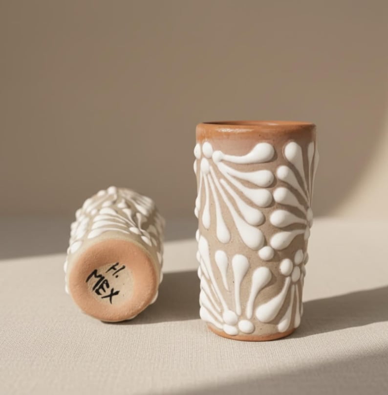 Handmade Barro Shot Glass Mexican Clay Tequila Glass Rustic Brown ...