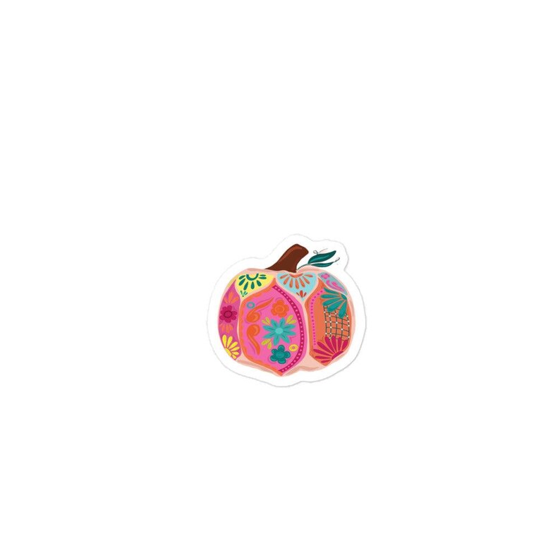 Pink Pumpkin Sticker Halloween Sticker Pumpkin Sticker - Etsy
