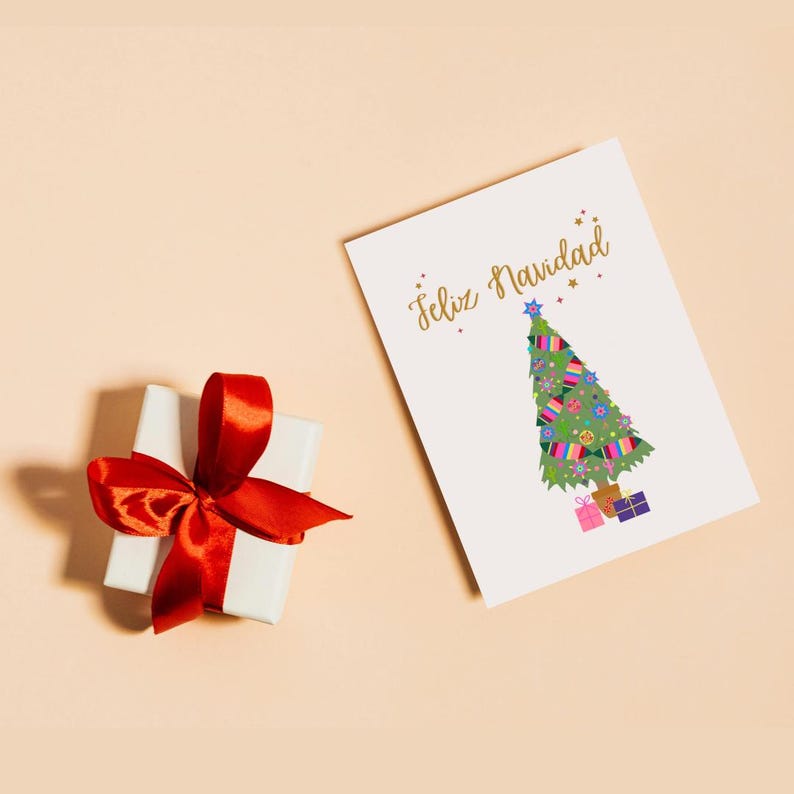 Feliz Navidad Card - Etsy