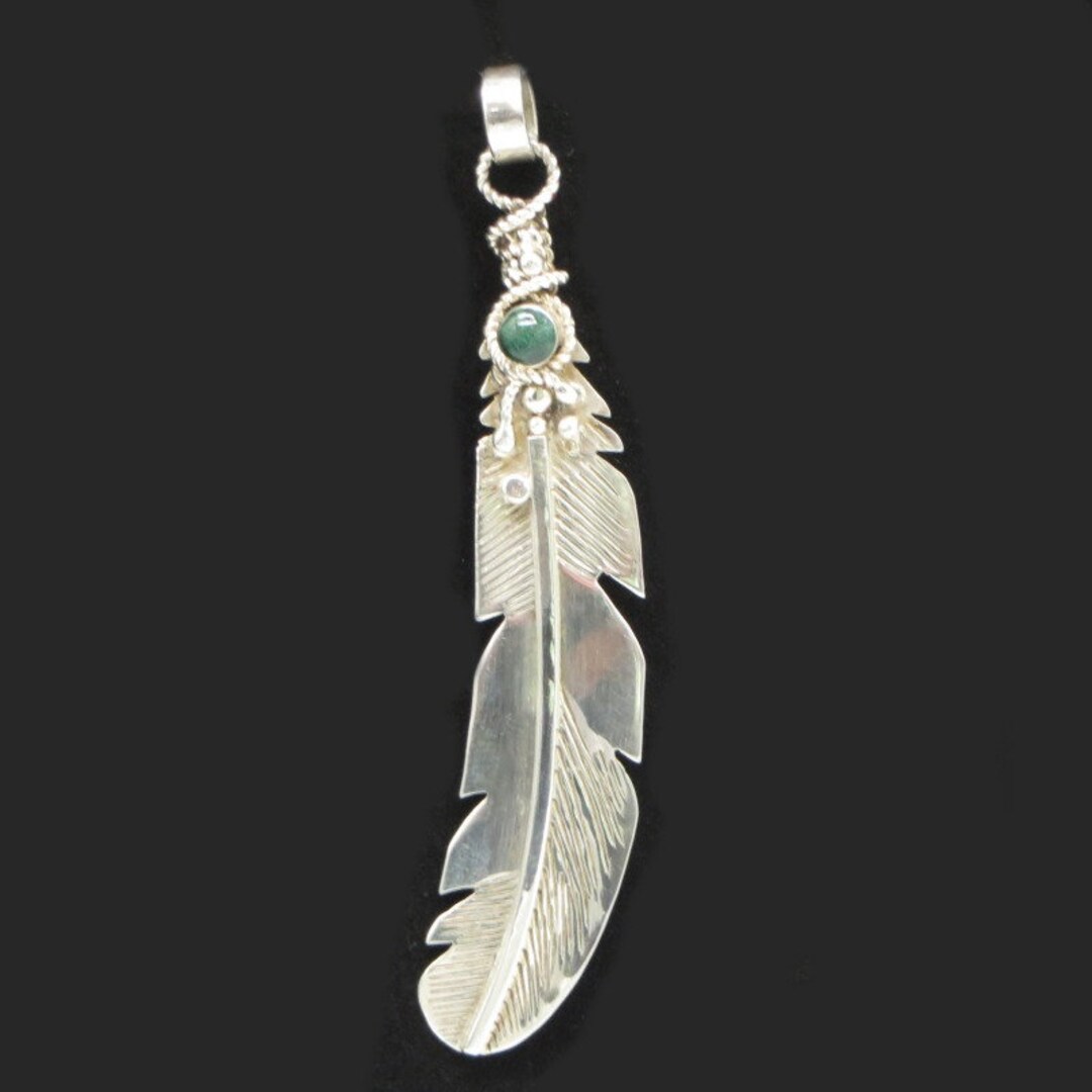 Feather Pendant Seven Chakras Peru Silver With Stone Inlay Sacred ...
